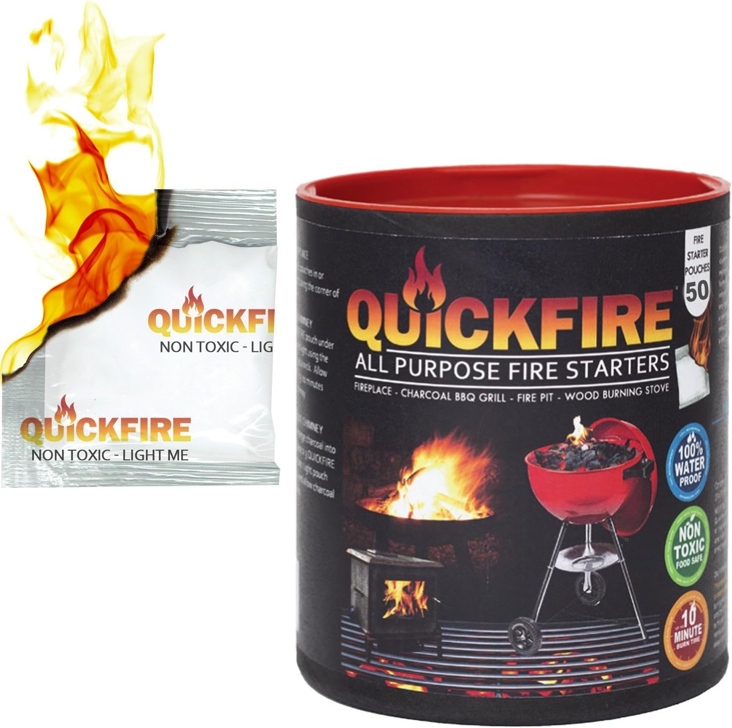 Amazon.com: QuickFire - FireStarters Voted #1 Camping & Charcoal BBQ ...
