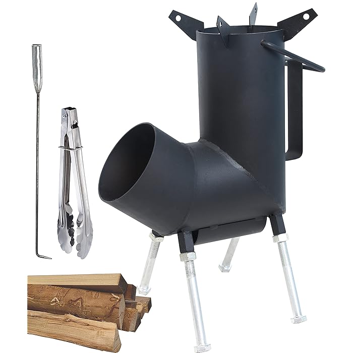 Buy Portable Wood Burning Rocket Stove With Handle. Camping Rocket ...