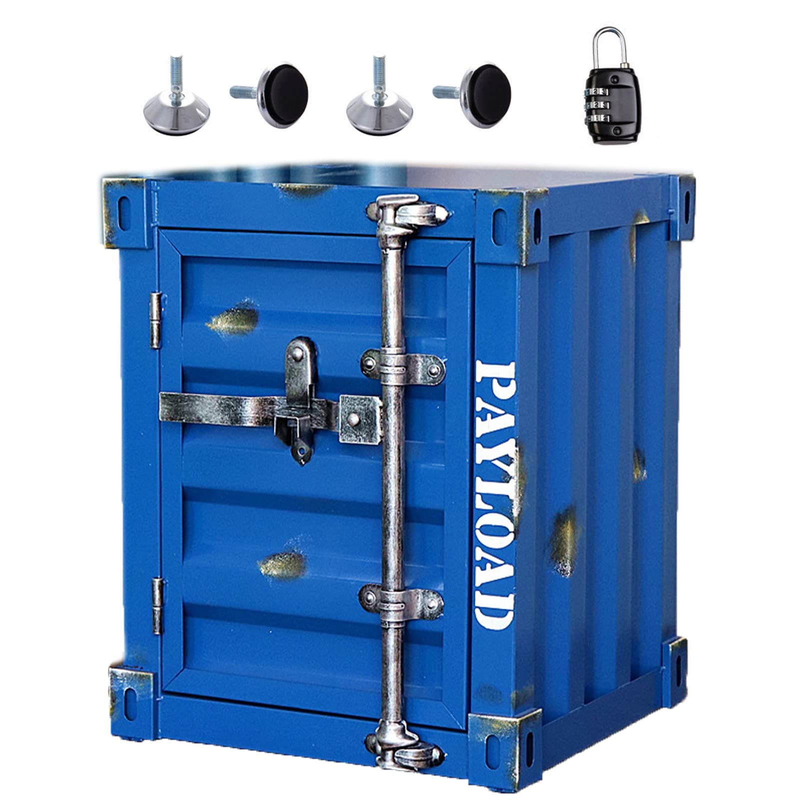 Amazon.com: Creative Bedside Table Industrial Style Container Locker ...
