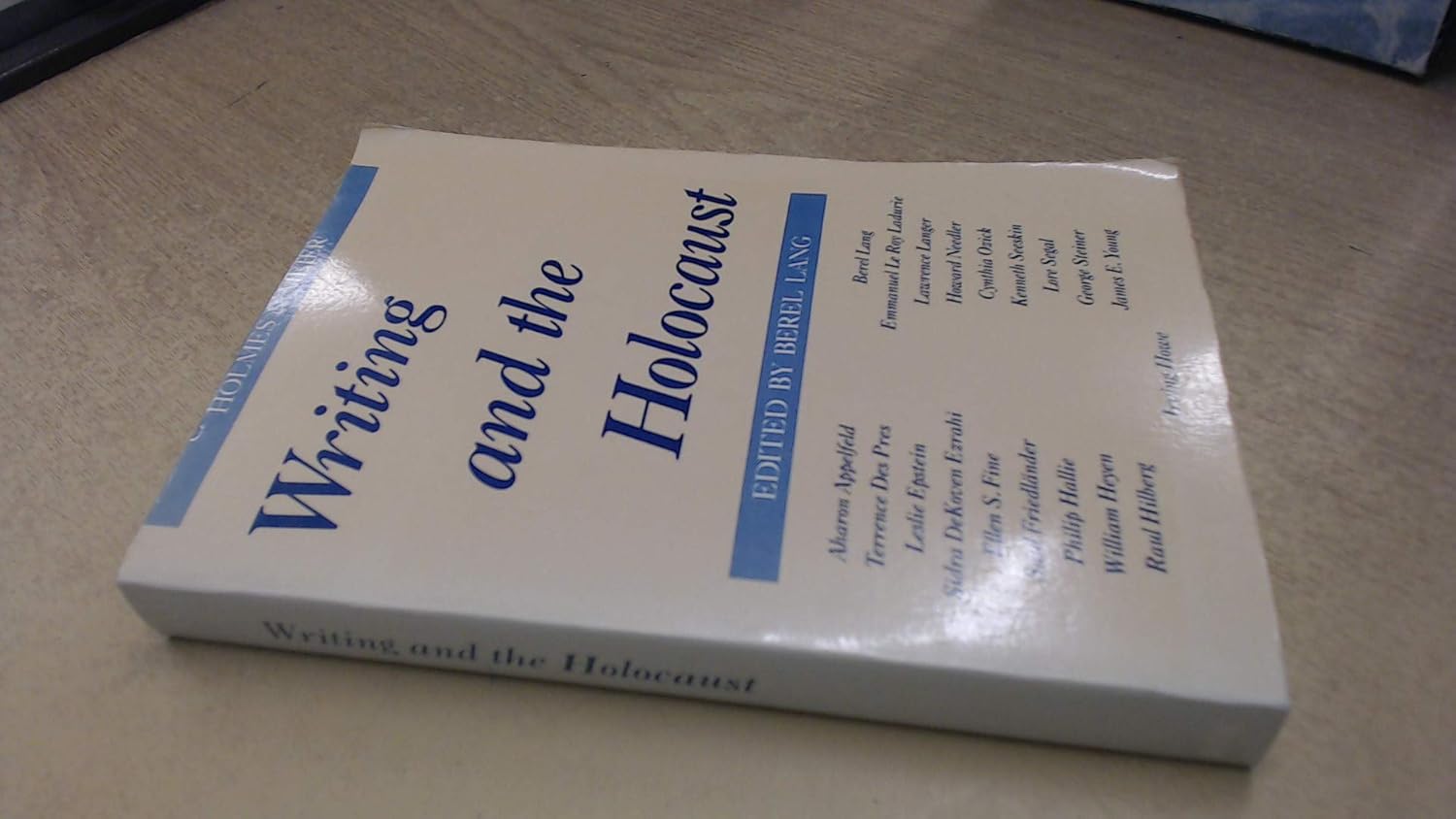 Amazon.com: Writing and the Holocaust: 9780841911857: Lang, Berel: Books