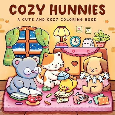 Amazon.com: Cozy Hunnies: Coloring Book for Adults and Teens Featuring ...
