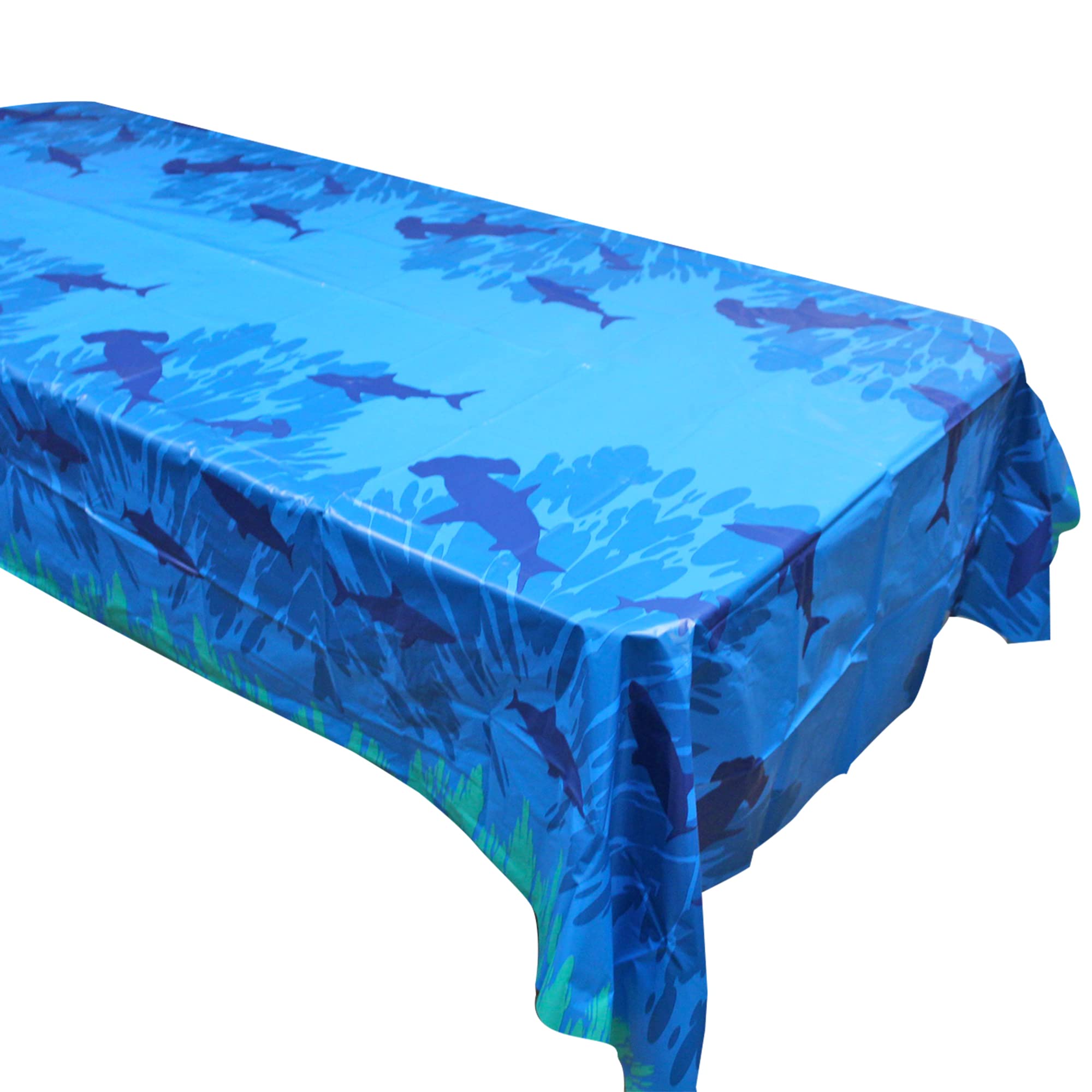 Buy Shark Table Covers (2), Shark Birthday Party Supplies, Shark Table ...