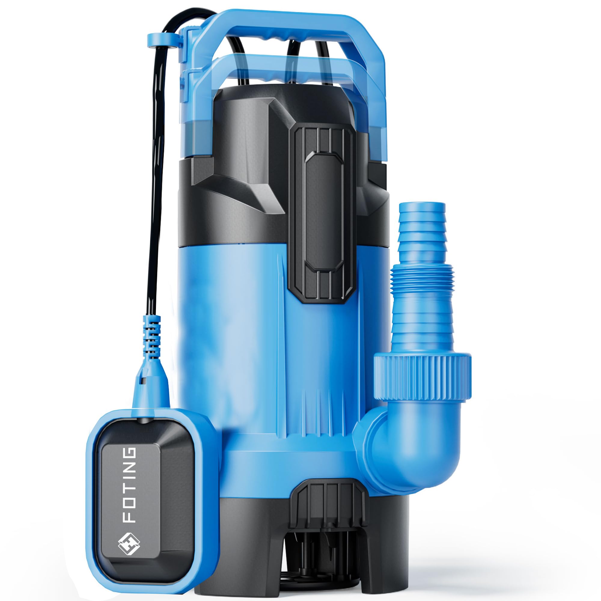 FOTING Automatic Sump Pump, 1.5HP 6300GPH Sweage Pump for Basement ...