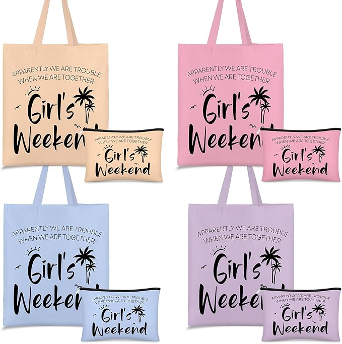 Amazon.com : Paterr 8 Pcs Girls Weekend Trip Gifts for Women 4 Makeup ...