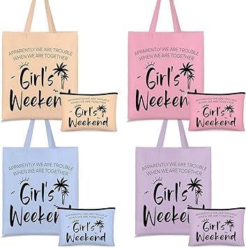 Amazon.com : Paterr 8 Pcs Girls Weekend Trip Gifts for Women 4 Makeup ...