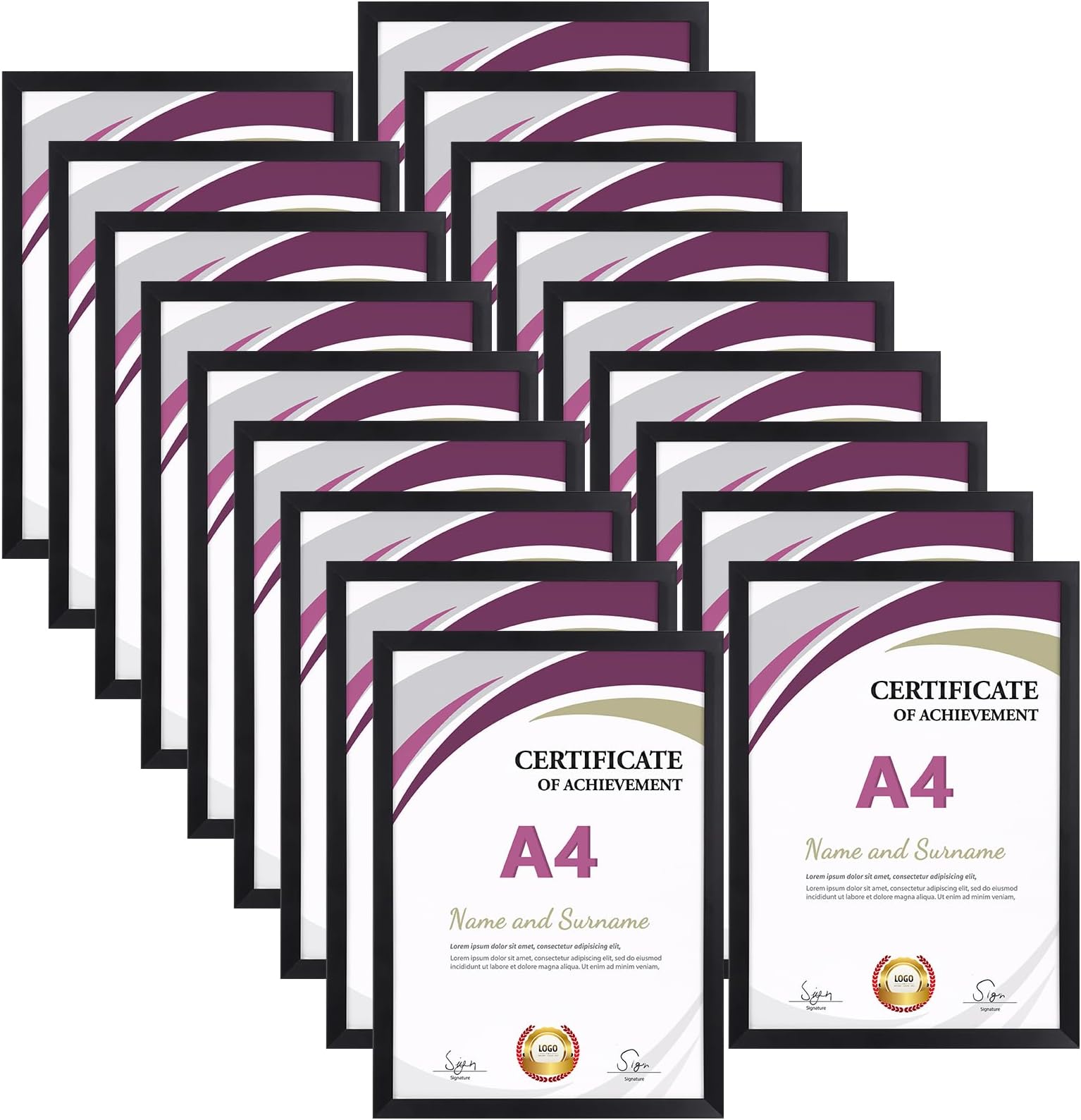 Memory Box Pack of 10 - A4 Frameless Clip Frame Picture Frame Photo ...