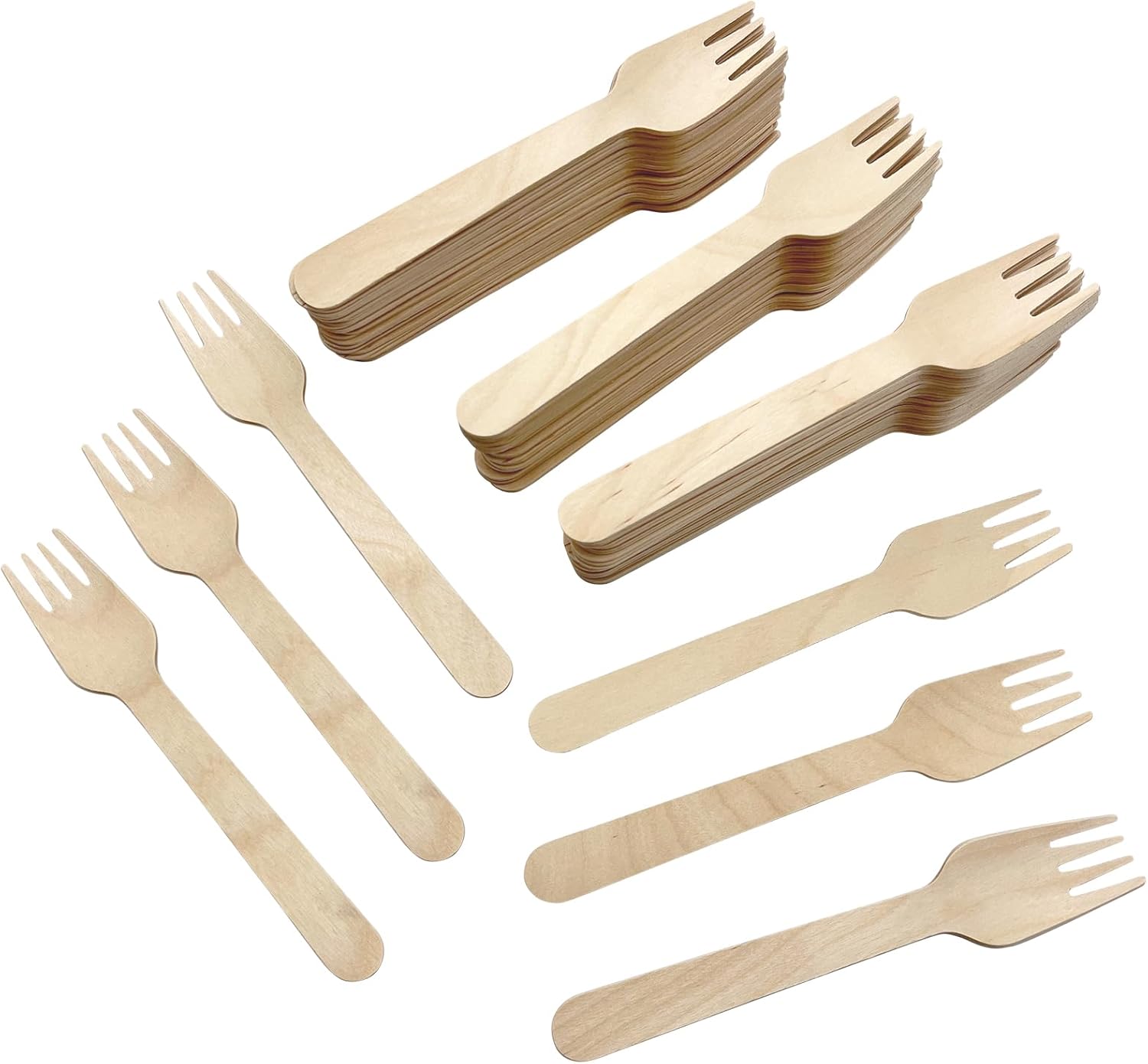 Amazon.com: Disposable Wooden Forks - Pack of 100, 6.3 Inch Splinter ...