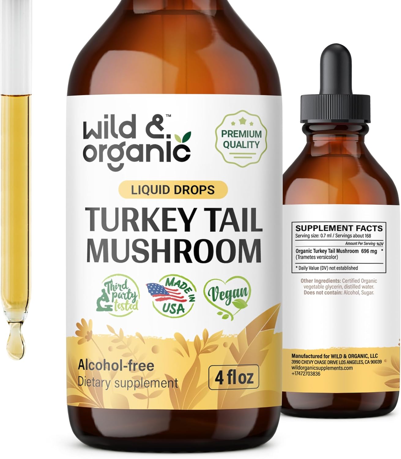 Amazon.com: Turkey Tail Mushroom Liquid Extract - Organic Turkey Tail ...