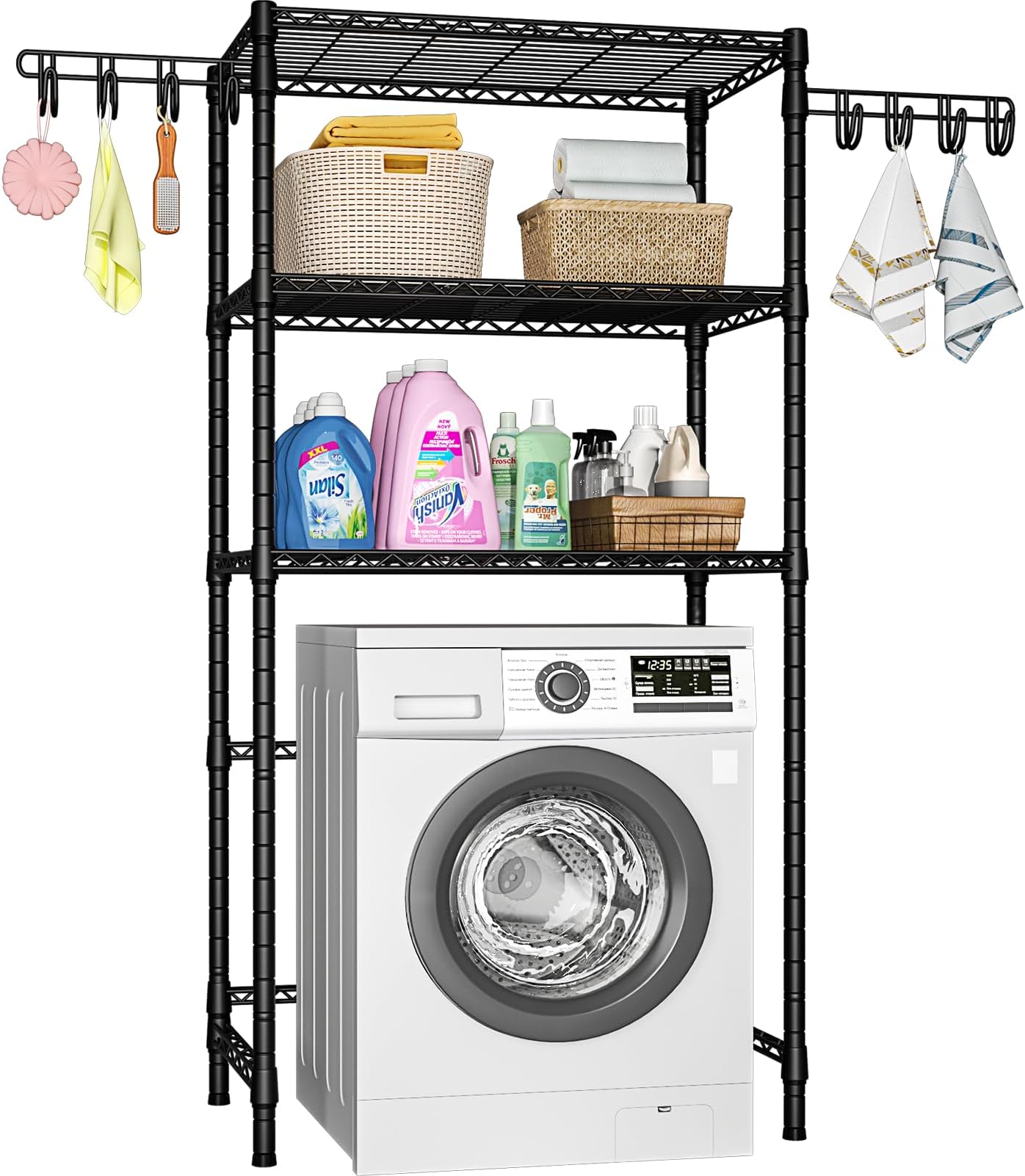 Amazon.com: Virgorack Multifunctional Storage Three-Tier Adjustable ...