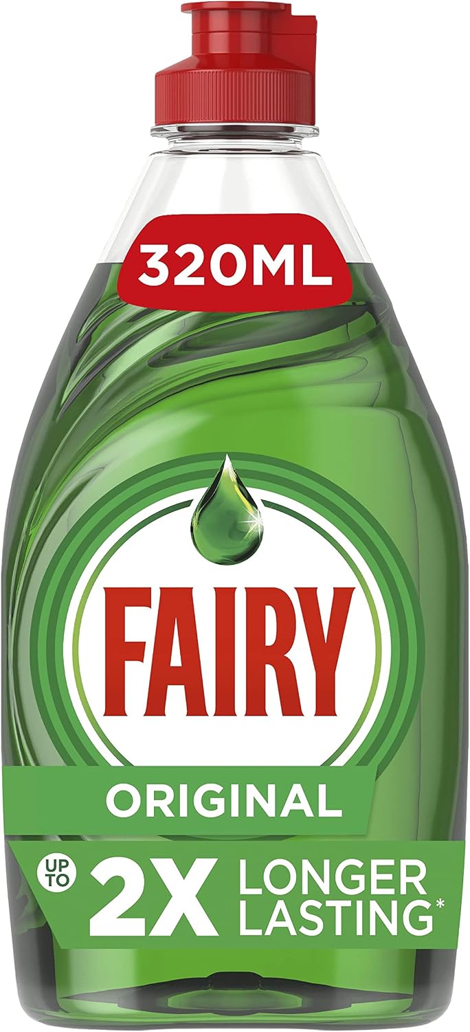 Fairy Original Washing Up Liquid Green with LiftAction, 320ml : Amazon ...
