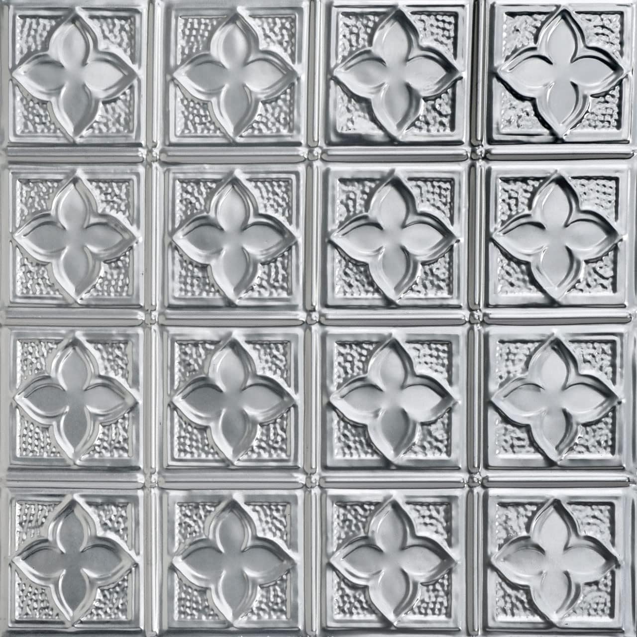 Shanko SK203-laq-24x24-N-6 Clover Stamped Metal Nail-up Tin Ceiling ...