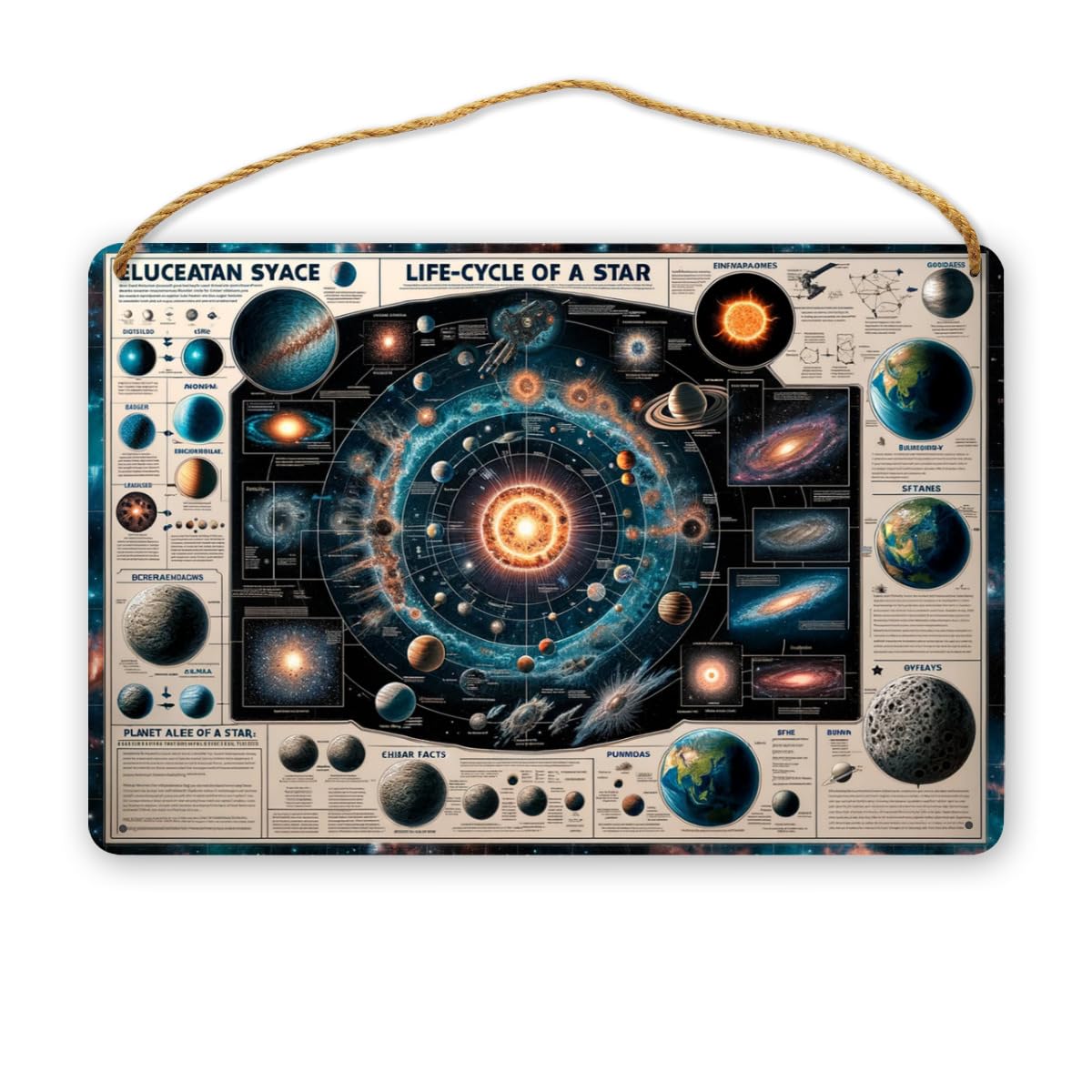 Amazon.com: Stellar Evolution Infographic Educational Space Poster Star ...