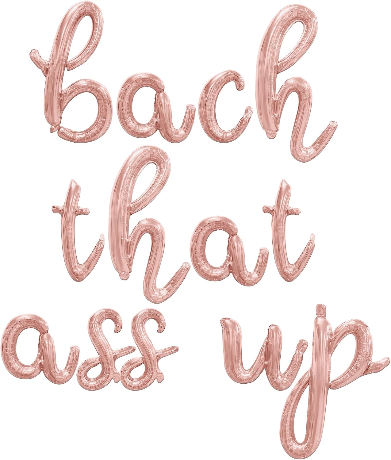 Amazon.com: Cursive Script Letter Balloons - BACH THAT ASS UP 16" Inch ...
