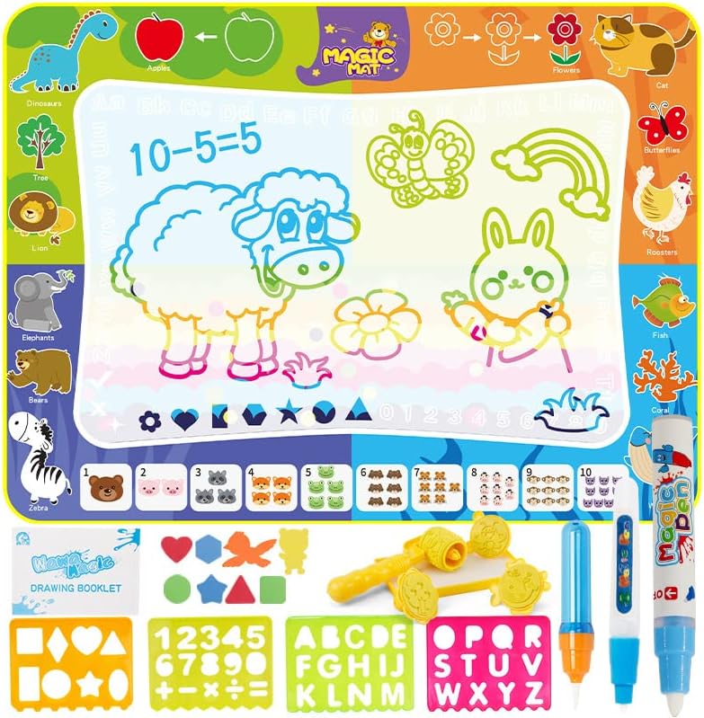 Amazon.com: Magic Doodle Drawing Mat for Kids, Water Doodle Mat for ...