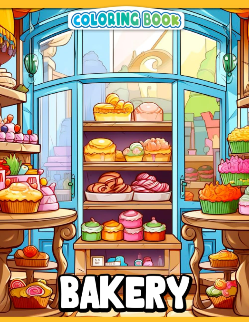 Bakery Coloring Book: Amazing Coloring Pages Featuring Beautiful ...