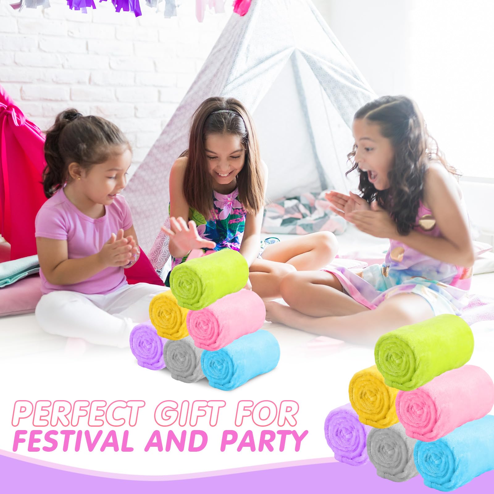 Snapklik.com : SmoothNovelty 6 Pcs Fleece Sleepover Blanket For Girl ...