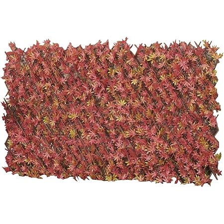 Artificial Red Acer Hedge Trellis 1 x 2m Expandable Privacy Screening ...
