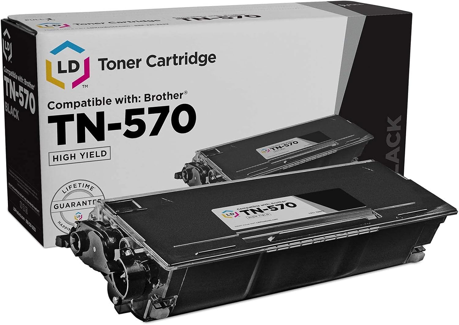 LD Compatible Toner Cartridge Replacement for Brother TN570 High Yield ...