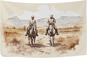 Amazon.com: xigua Western Desert Cowboy Tapestry Wall Hanging ...