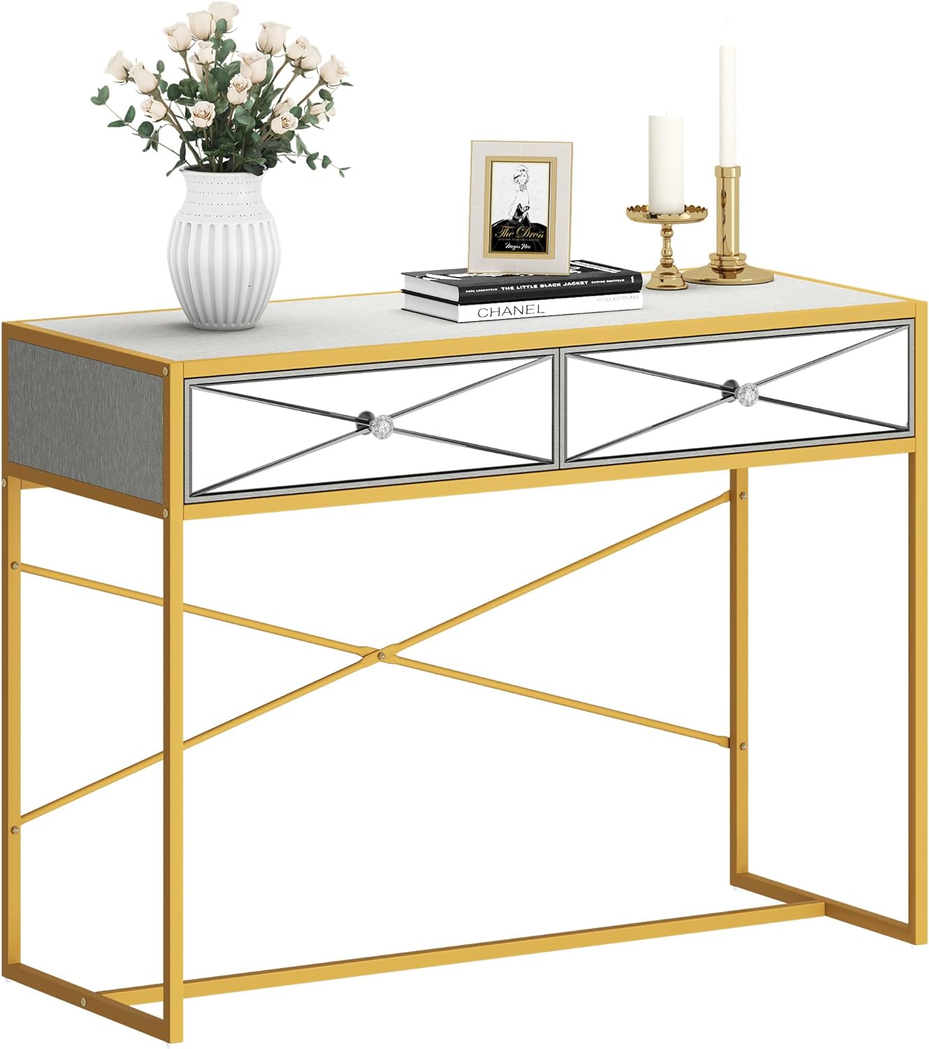 Amazon.com: DWVO Console Table Living Room, Modern Sofa Side Table ...