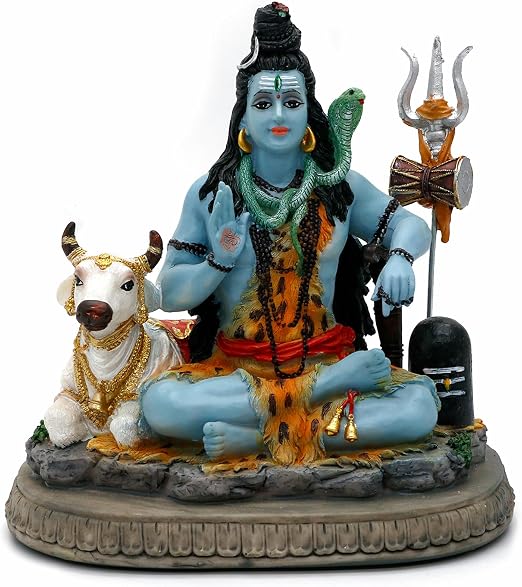 Amazon.com: alikiki Indian God Lord Shiva Statue - Gifts for Indian ...