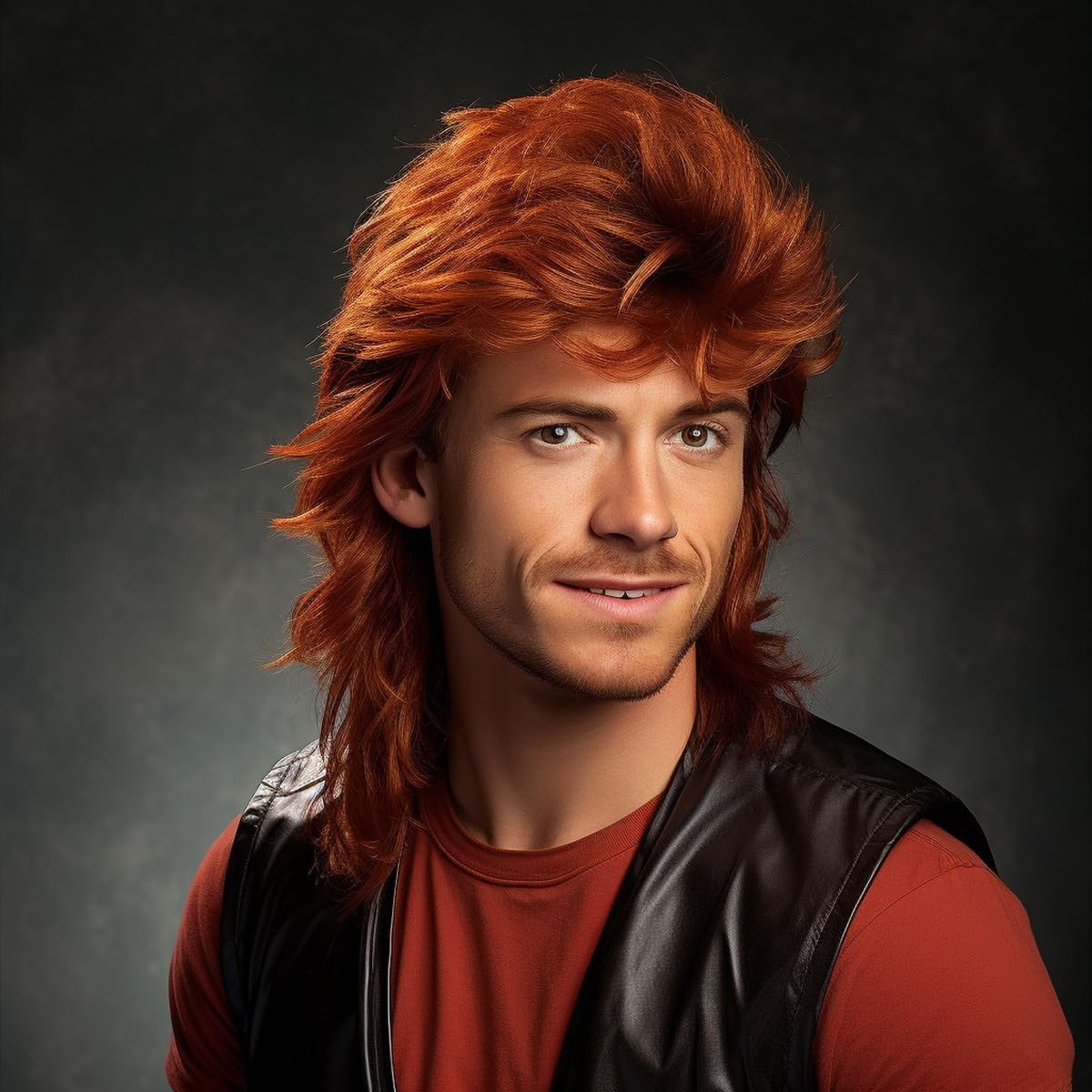 Amazon.com: Ginger Mullet wig|Adult Funny Wigs for Men|Pop Rock Wig|Joe ...