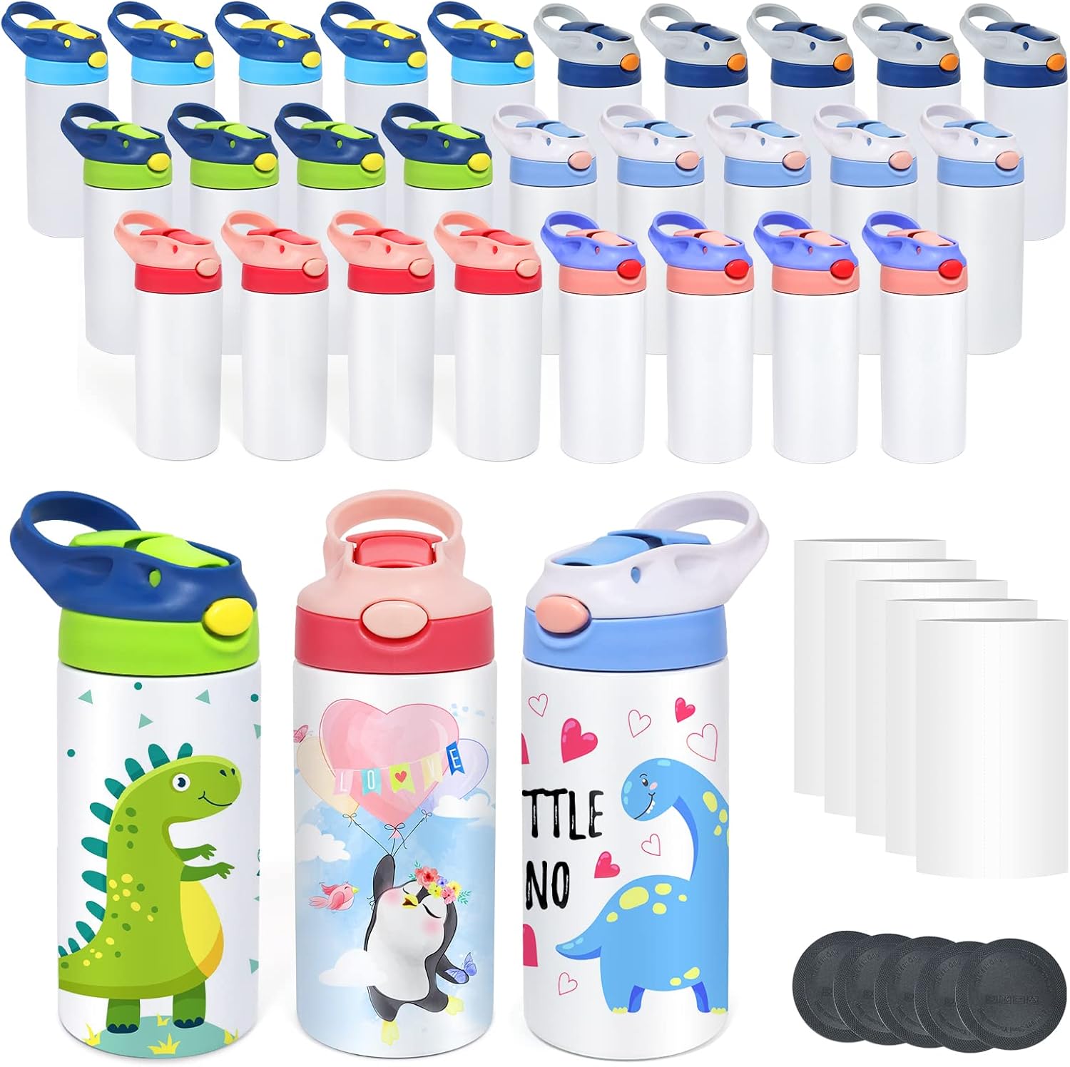 Mocaru Kinder-Sublimationsbecher, 340 ml, Sublimationsflasche für ...