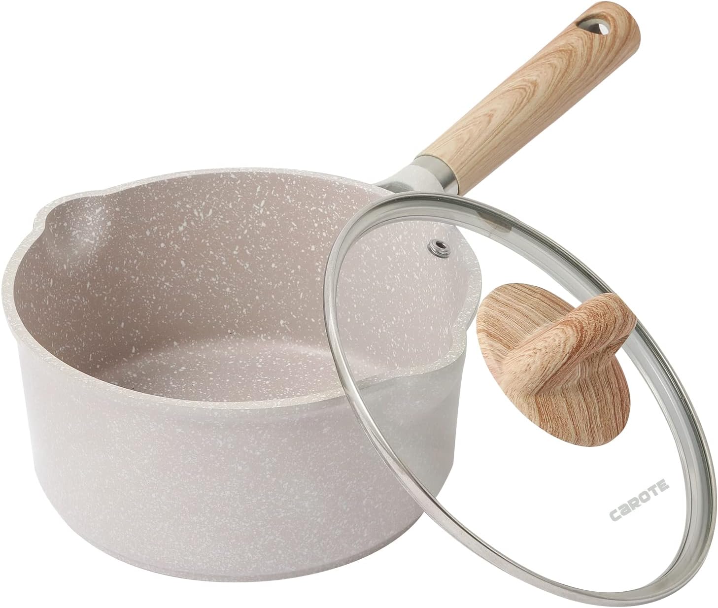 CAROTE Saucepan with Lid, Nonstick Sauce Pot for Induction, Gas and ...