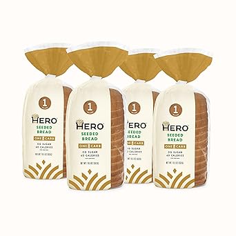 Amazon.com : Hero Seeded Bread — Delicious Bread with 1g Net Carb, 0g ...