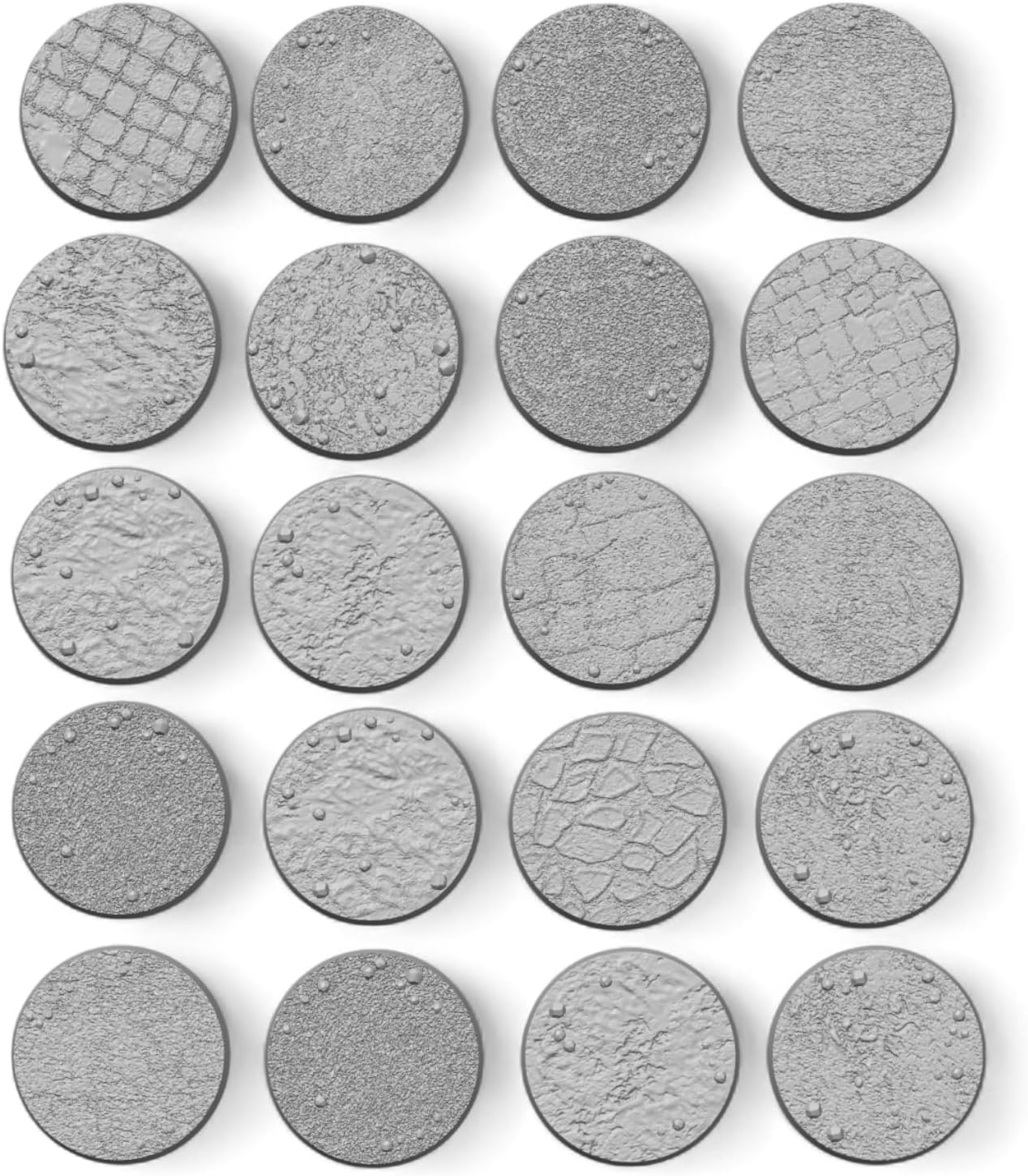 Amazon.com: Tofer's Miniatures 25 mm Ground Bases (x20 Pieces), Stands ...