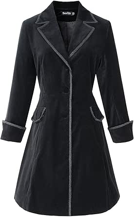 Amazon.com: DarcChic Womens Gothic Velvet Coat Steampunk Victorian ...