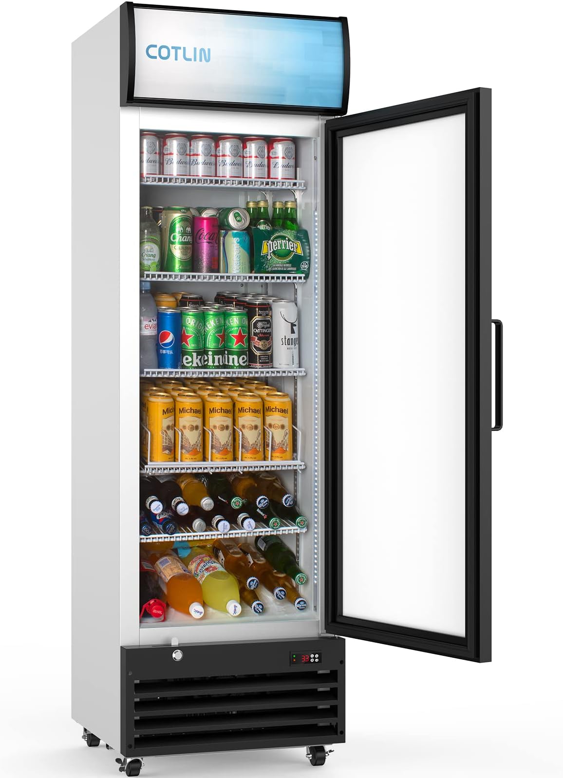 Amazon.com: Commercial Beverage Refrigerator Display Fridge，6 Cu Ft ...