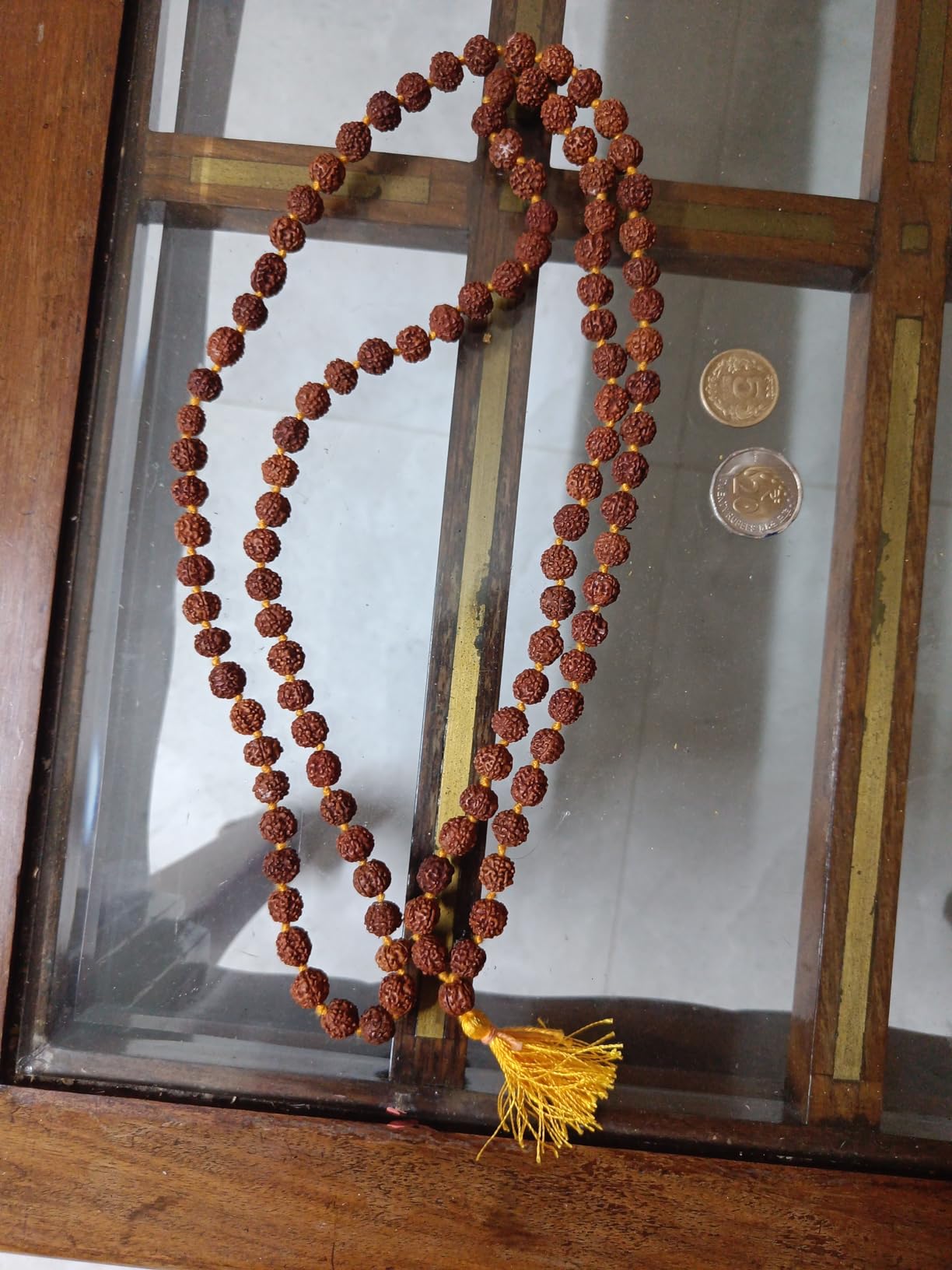 Petrichor Certified Original Rudraksha Mala (Brown, 9-10mm) with ...