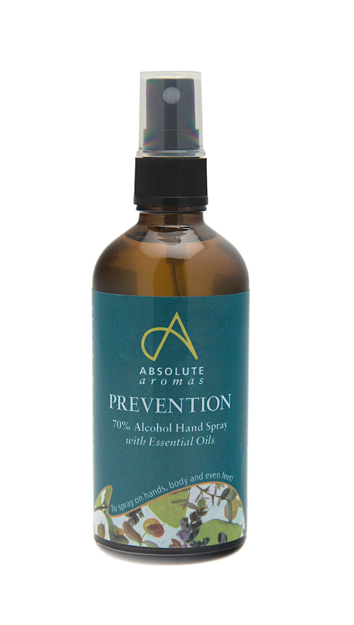 Absolute Aromas Prevention Hand Spray 100ml – 70% Alcohol Hand Spray ...