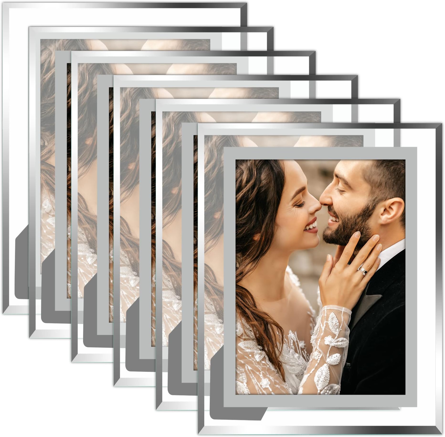 Amazon.com - Vienrose 6 Pack 8x10 Picture Frame, Glass Photo Frames 8 ...