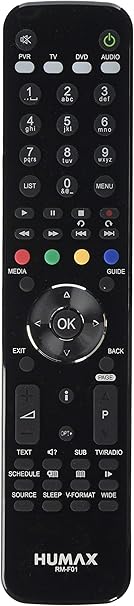 Humax RM-F01 Remote Control for Foxsat HDR Freesat Box,Black: Amazon.co ...