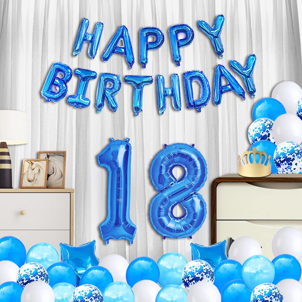 Number 18 Design Blue