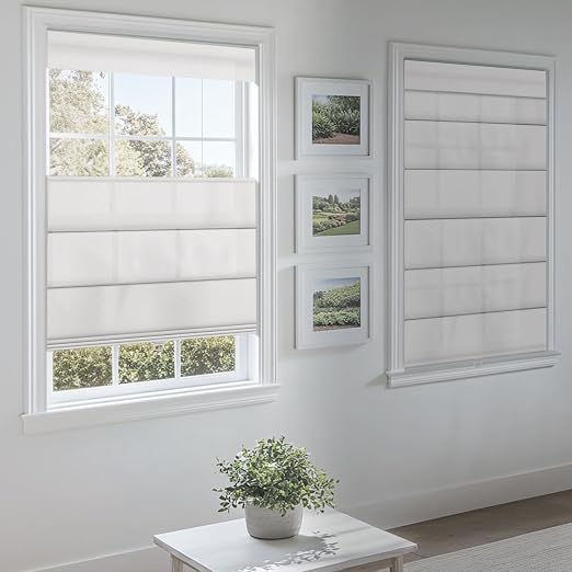 Doing-X Top Down Bottom Up No Drill Roman Shades for Windows No Tools ...