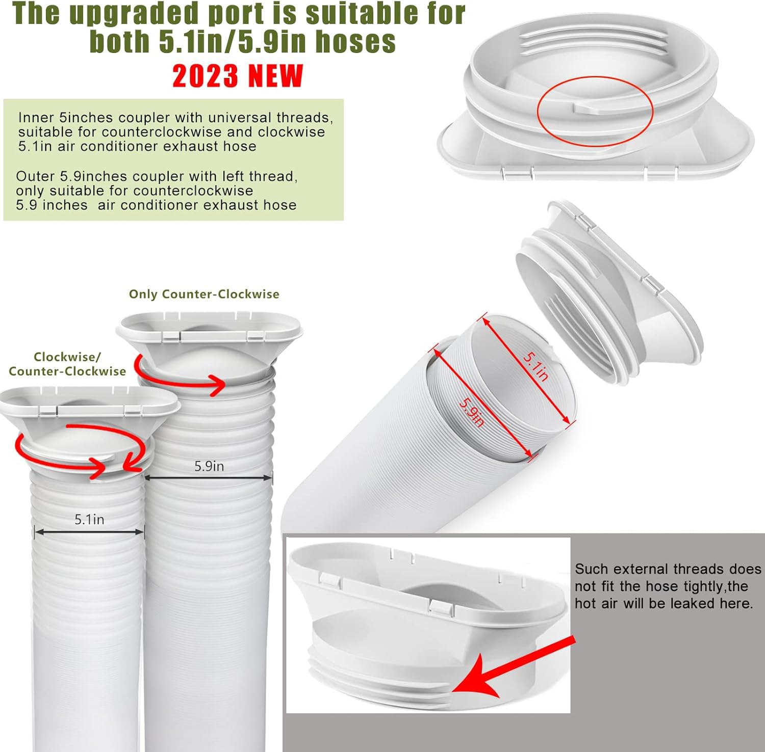 Snapklik.com : iHomeYoo Portable AC Air Conditioner Window Vent Kit ...