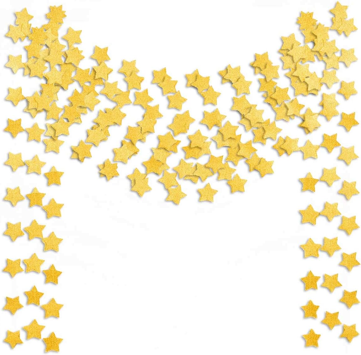 Amazon.com: 6 Pcs Gold Glitter Star Paper Garland Twinkle Bunting ...
