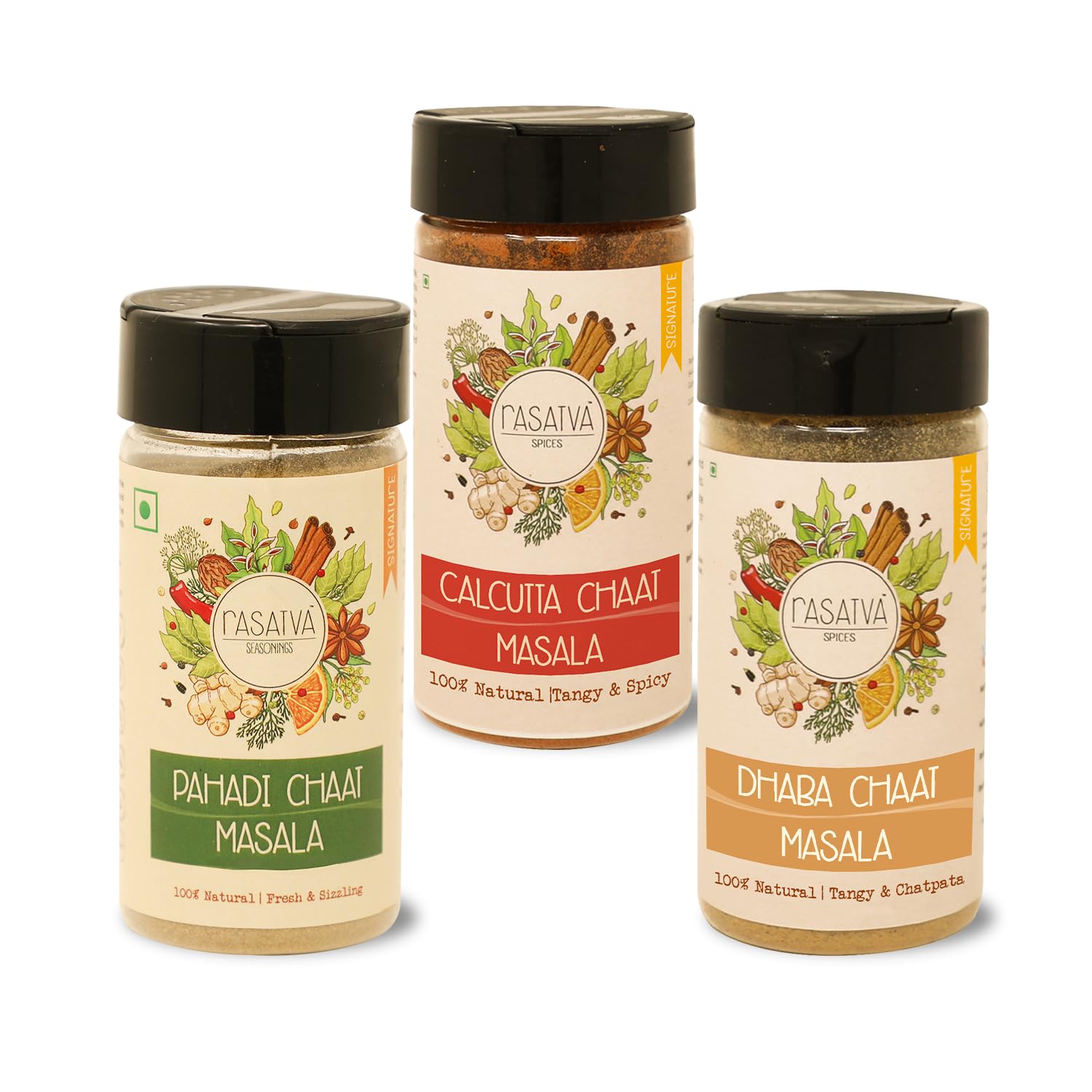 Rasatva Chaat Masala Combo Tangy, Spices Mix Spicy, Chatpata, Sizzling ...