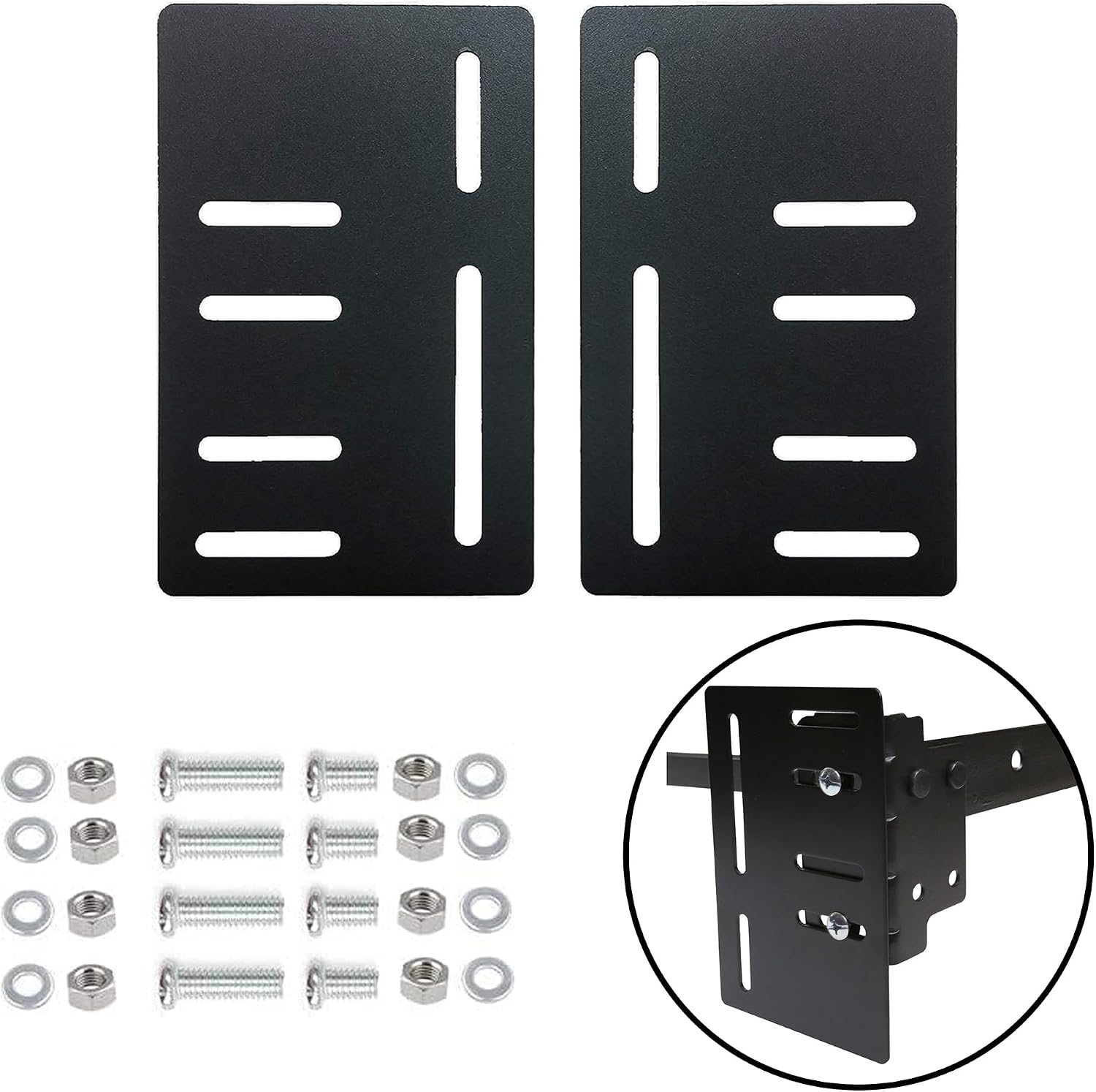 Amazon.com: Continental Sleep, 2Pcs Bed Frame Brackets for Headboard ...