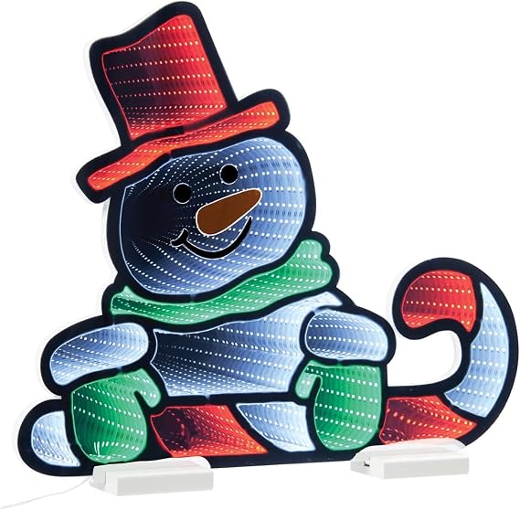 Amazon.com: Melrose International Snowman w/Candy Cane Ekkolight 21.5 ...