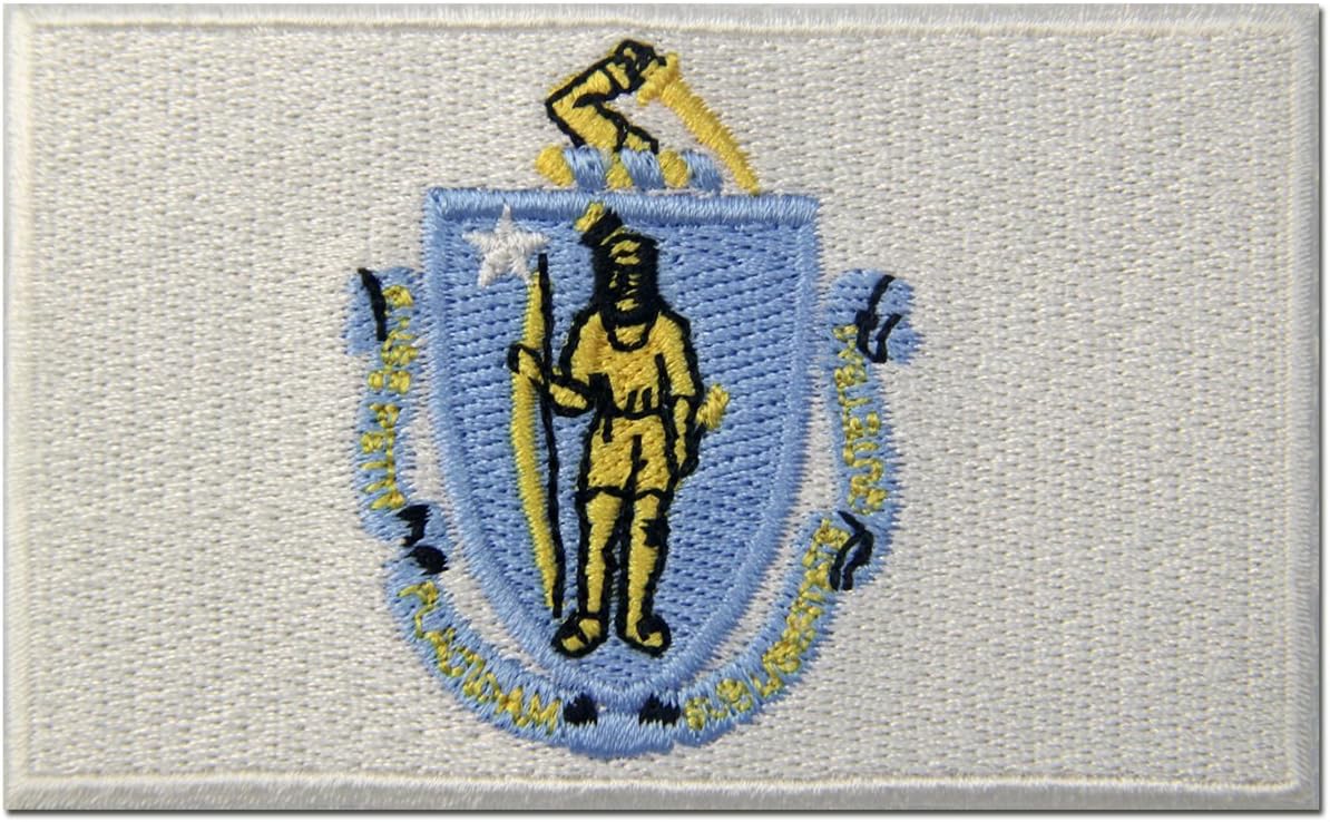 Amazon.com: Massachusetts State Flag Embroidered Emblem Iron On Sew On ...