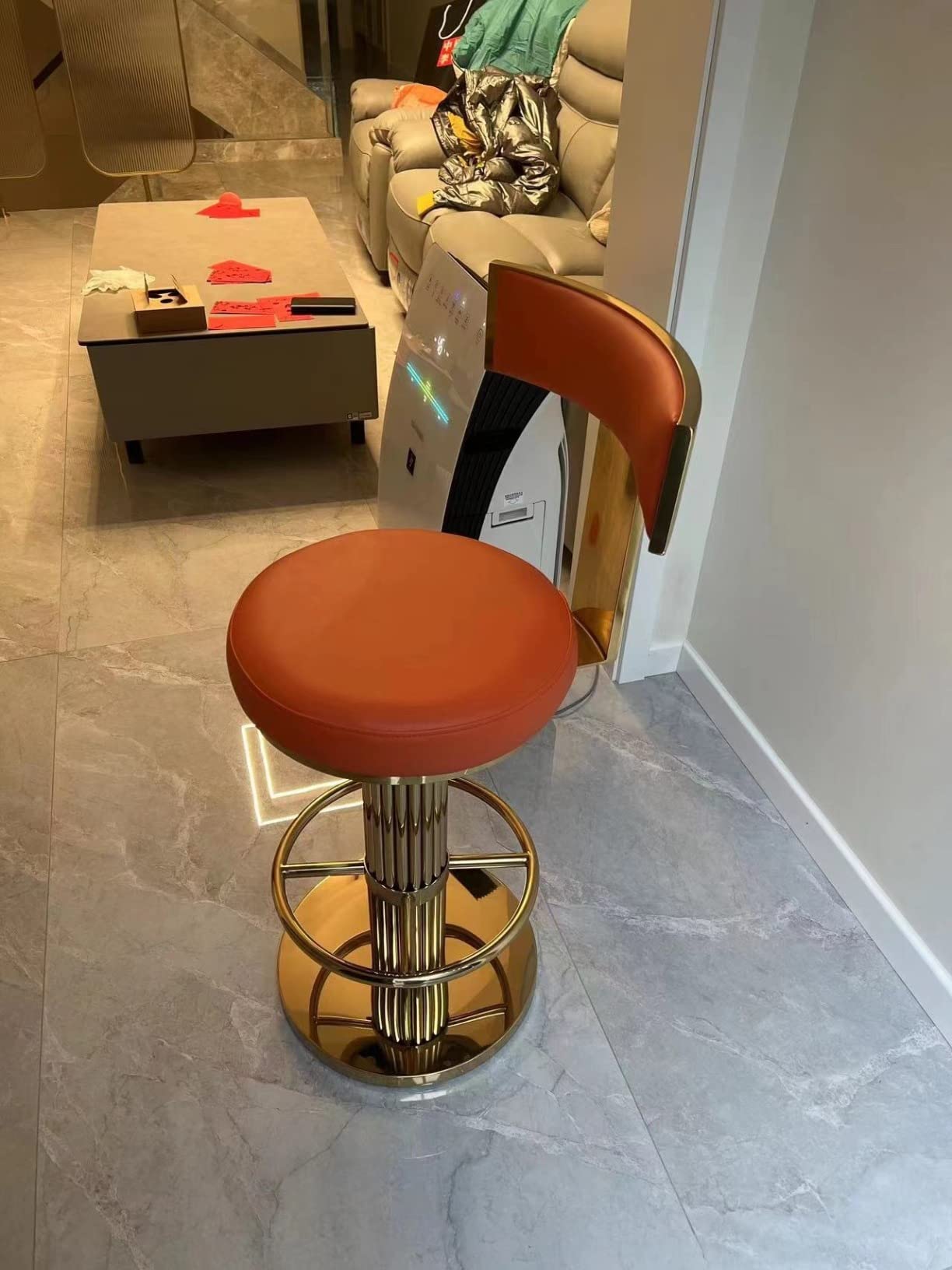 $13/mo - Finance FUNROLUX Counter Height Bar Stools with Back, Modern ...