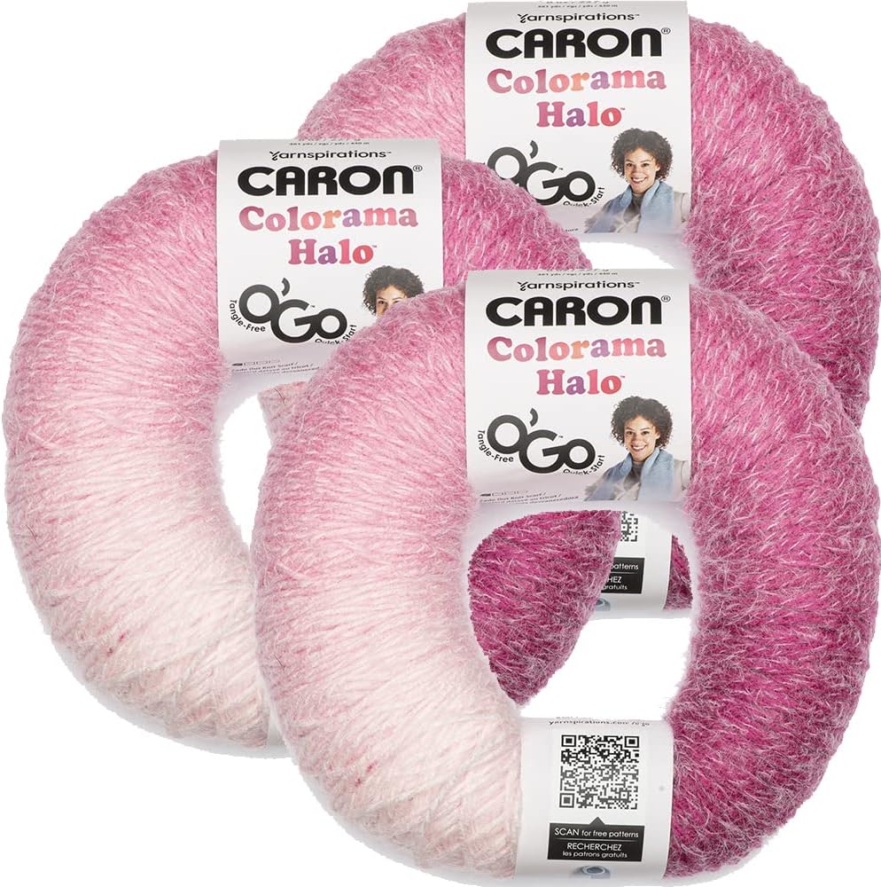 Amazon.com: Caron COLORAMA Halo O'GO Yarn - 3 Pack of 226g/8oz - Blended Fiber - 5 Bulky ...