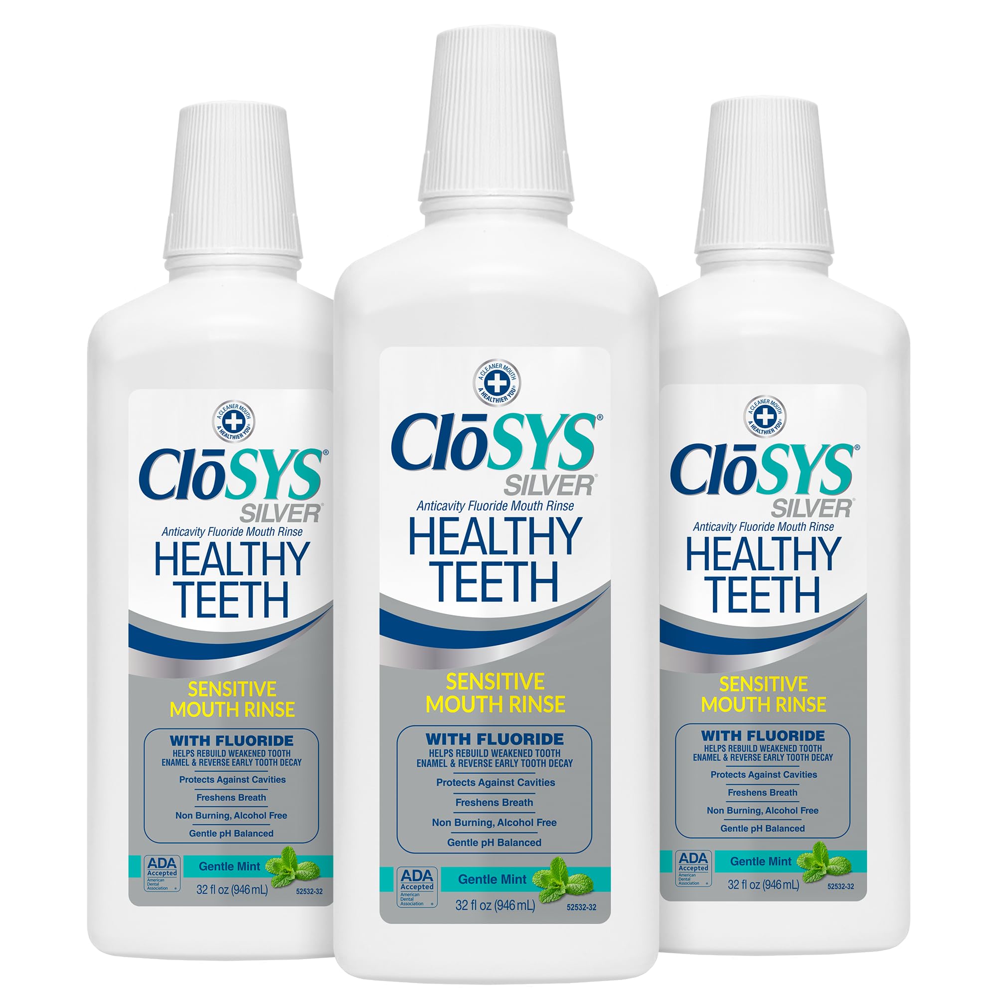 Amazon.com : Closys Healthy Teeth Anti-Cavity Oral Rinse Mouthwash with ...