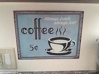 Amazon.com: Barnyard Designs 5 Cent Coffee Retro Vintage Metal Tin Bar ...