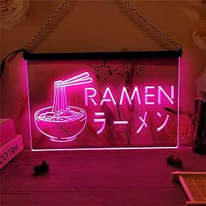 Amazon.co.jp: Ramen LED Neon Light, Japanese Noodle Shop Neon Light ...