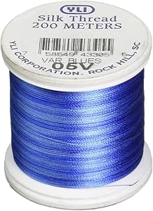 Amazon.com: YLI 202V2-05V Silk Variegated Thread, 200m, Blue